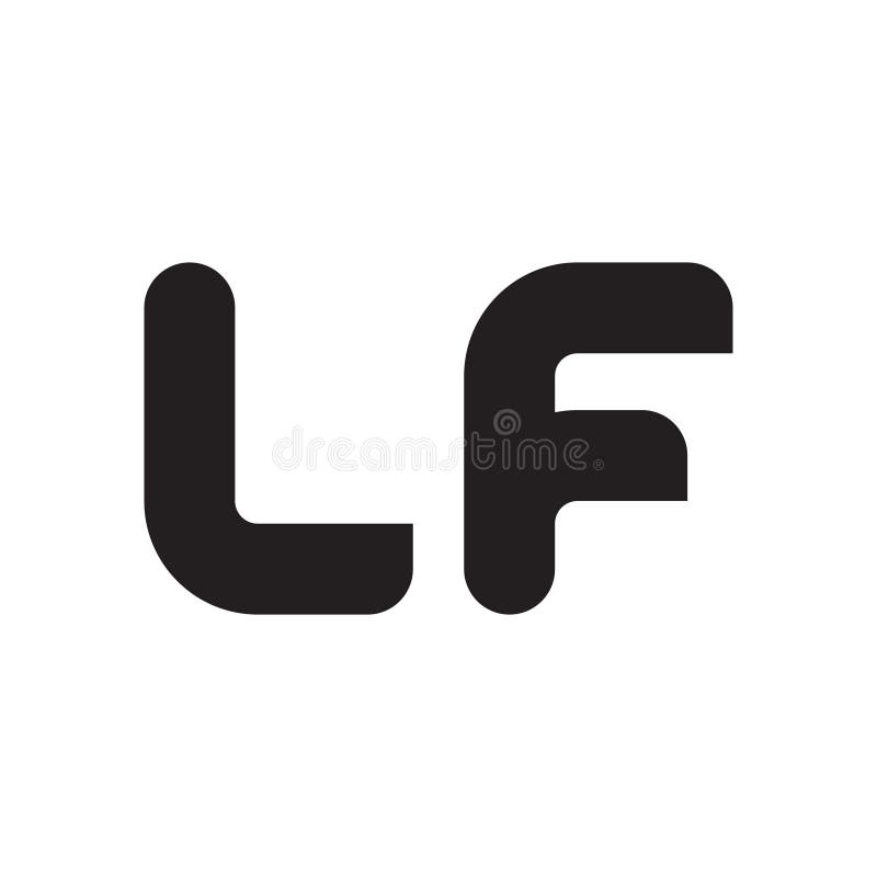 Icono Del Logotipo Del Vector De Letra Inicial De Lf Ilustración del ...