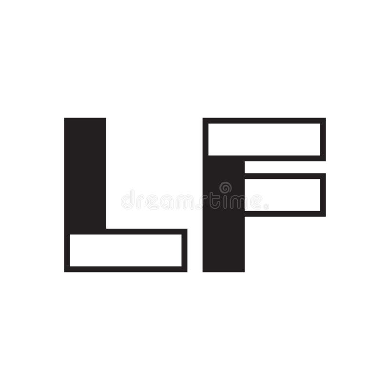 Icono Del Logotipo Del Vector De Letra Inicial De Lf Ilustración del ...