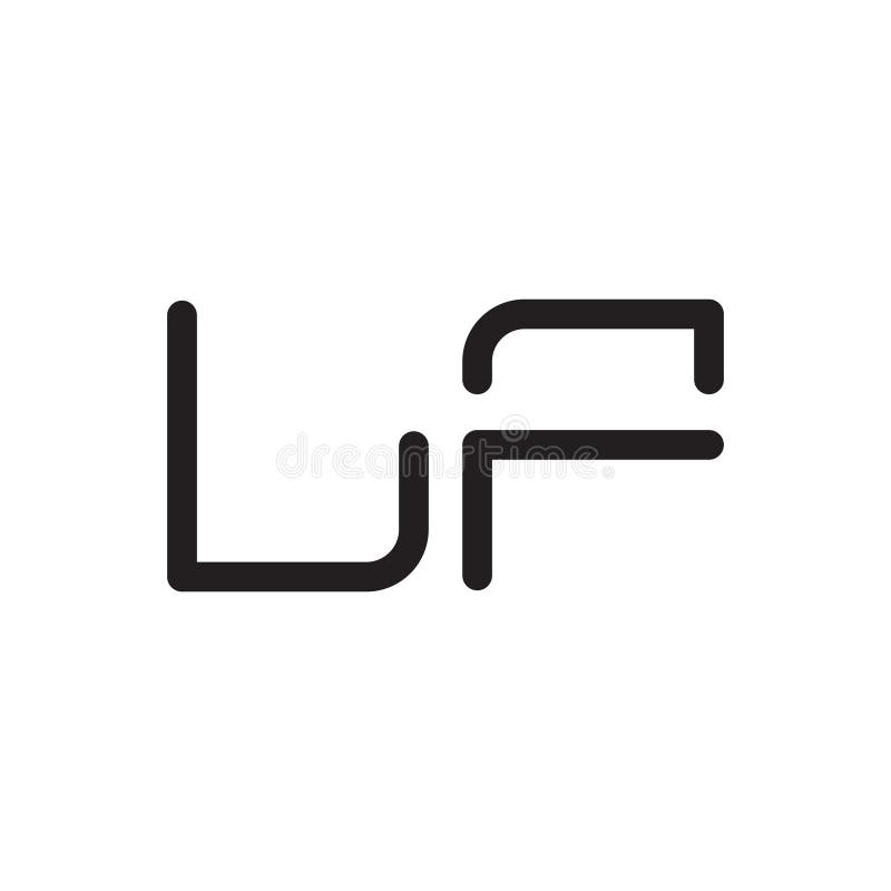 Icono Del Logotipo Del Vector De Letra Inicial De Lf Ilustración del ...