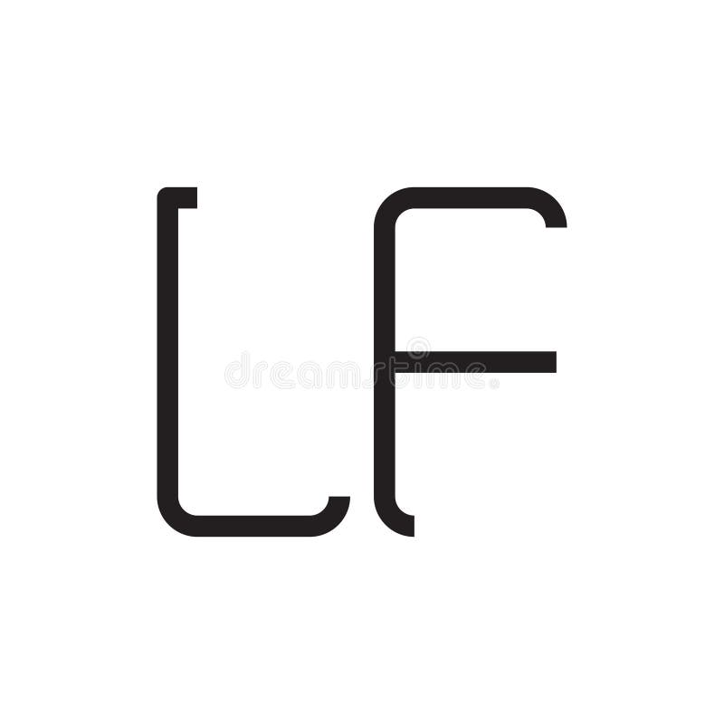 Icono Del Logotipo Del Vector De Letra Inicial De Lf Ilustración del ...