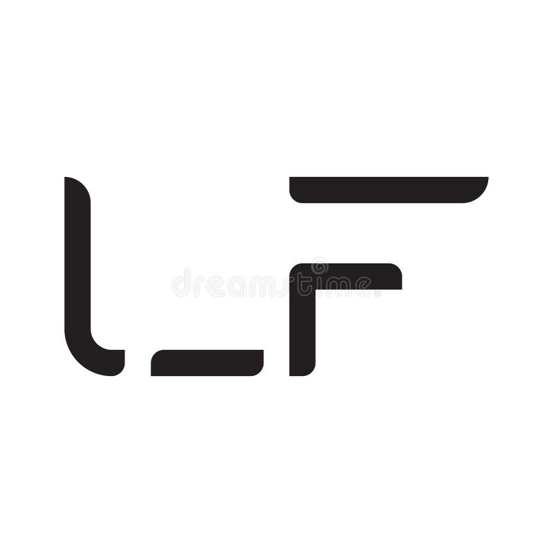 Icono Del Logotipo Del Vector De Letra Inicial De Lf Ilustración del ...