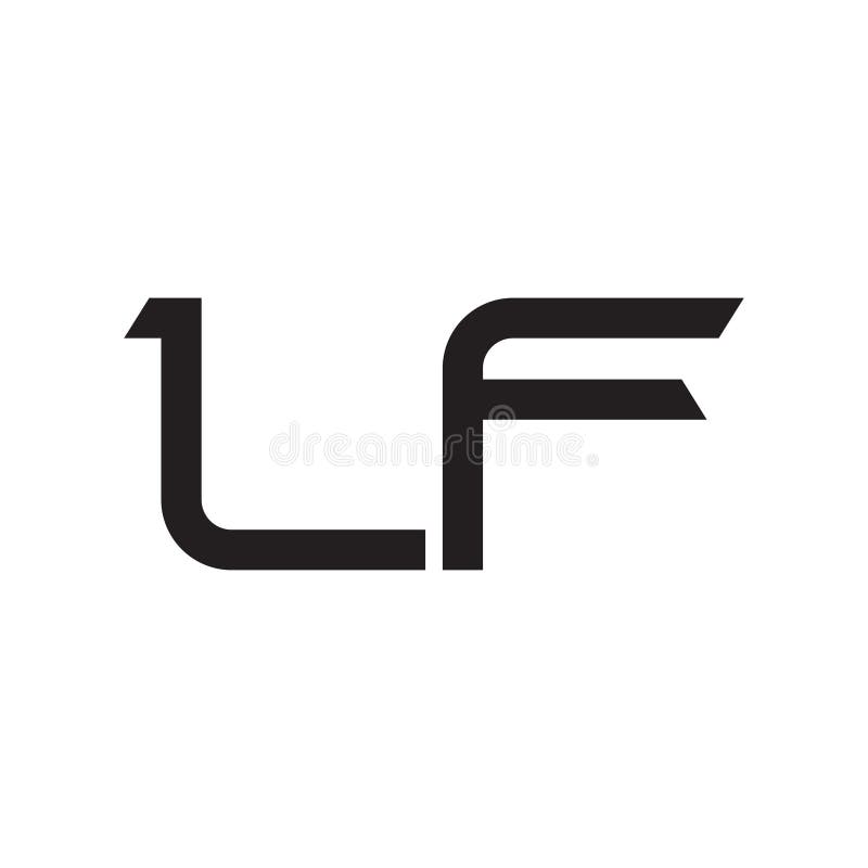 Icono Del Logotipo Del Vector De Letra Inicial De Lf Ilustración del ...