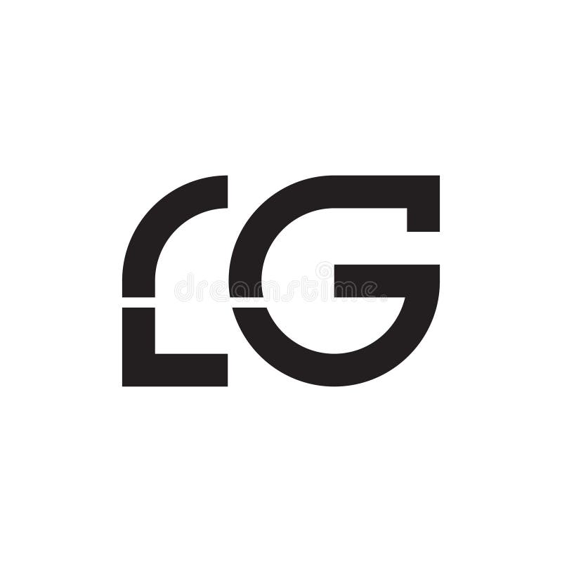 Icono Del Logotipo Del Vector De Letra Inicial De Lg Ilustración del ...