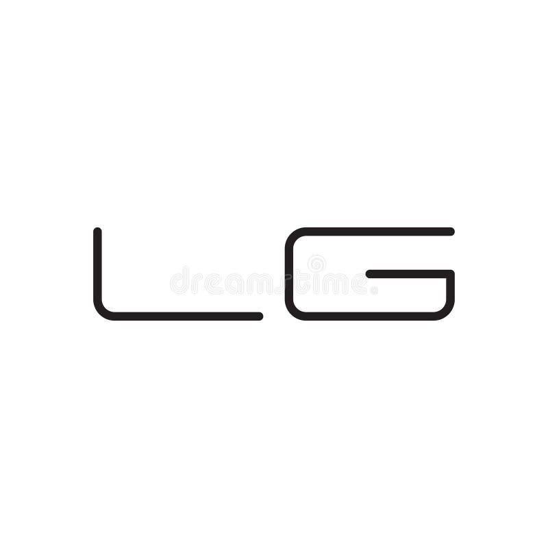 Icono Del Logotipo Del Vector De Letra Inicial De Lg Ilustración del ...