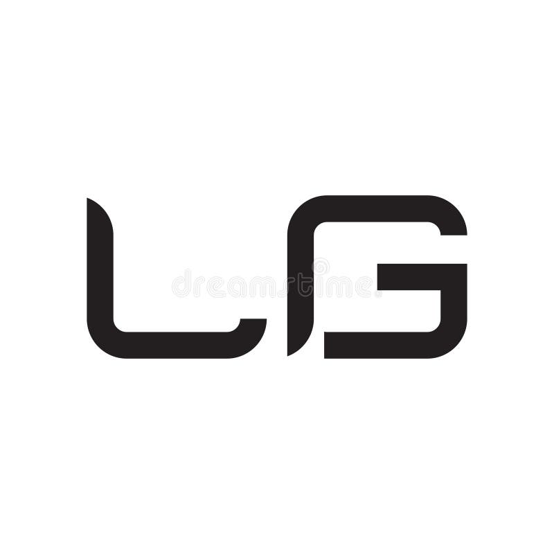 Icono Del Logotipo Del Vector De Letra Inicial De Lg Ilustración del ...