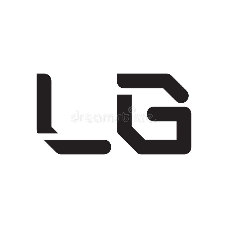 Icono Del Logotipo Del Vector De Letra Inicial De Lg Ilustración del ...