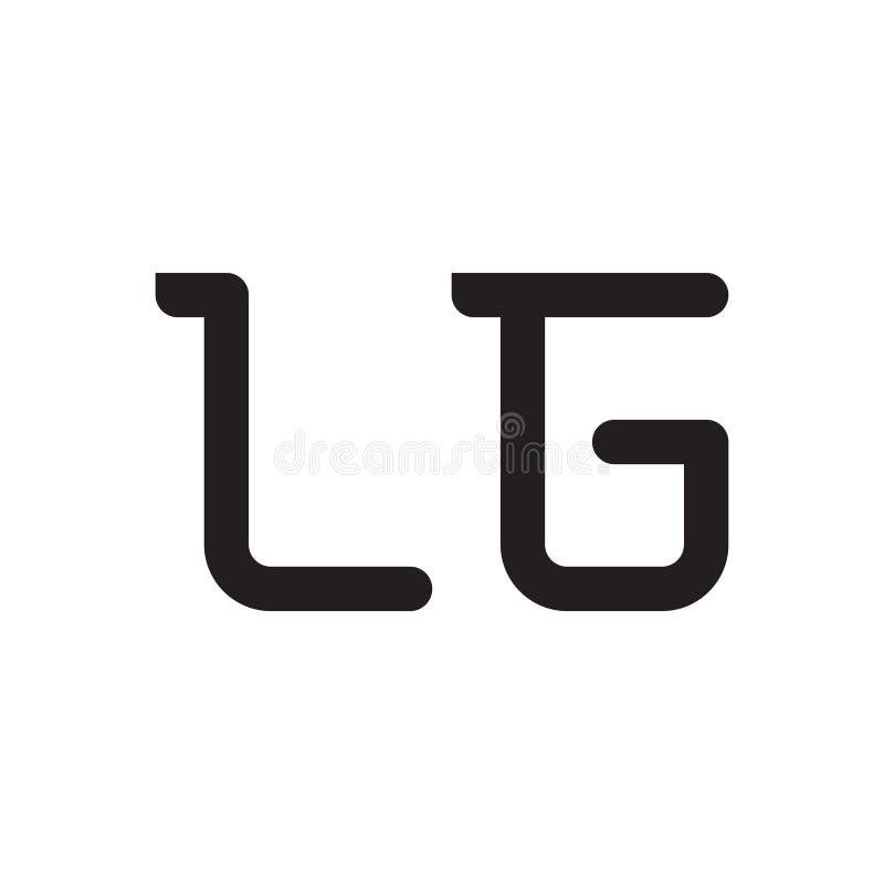 Icono Del Logotipo Del Vector De Letra Inicial De Lg Ilustración del ...