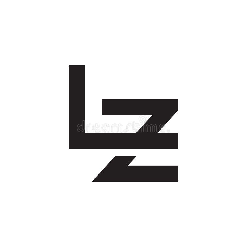 Icono Del Logotipo Del Vector De Letra Inicial De Lz Ilustración del ...