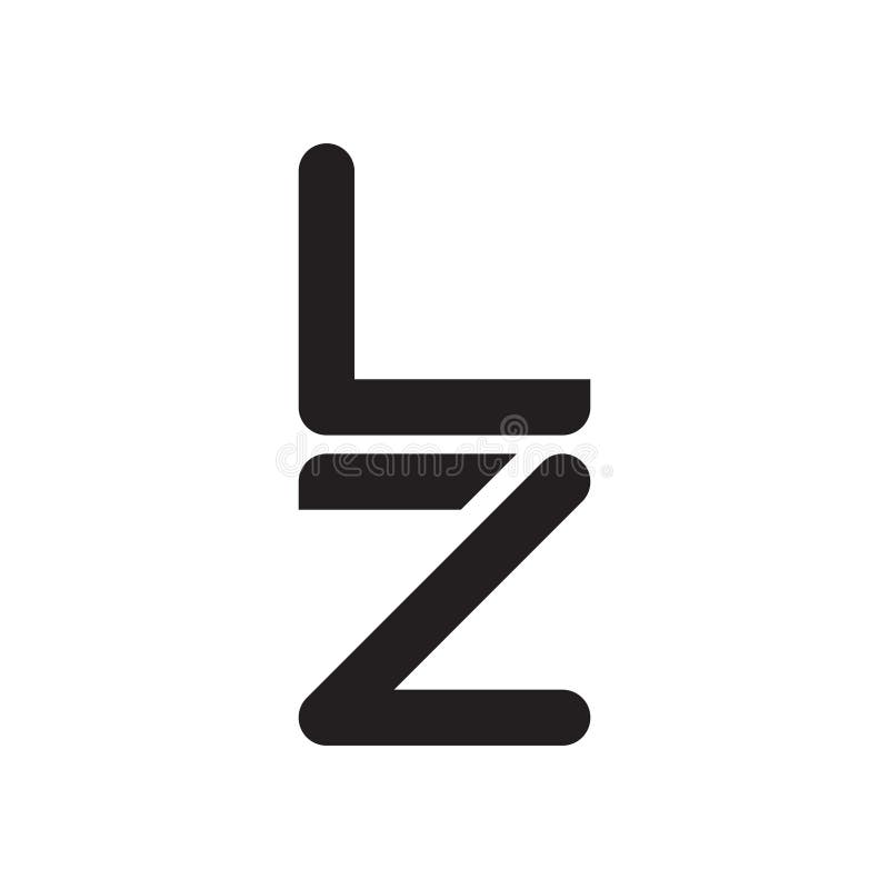 Icono Del Logotipo Del Vector De Letra Inicial De Lz Ilustración del ...