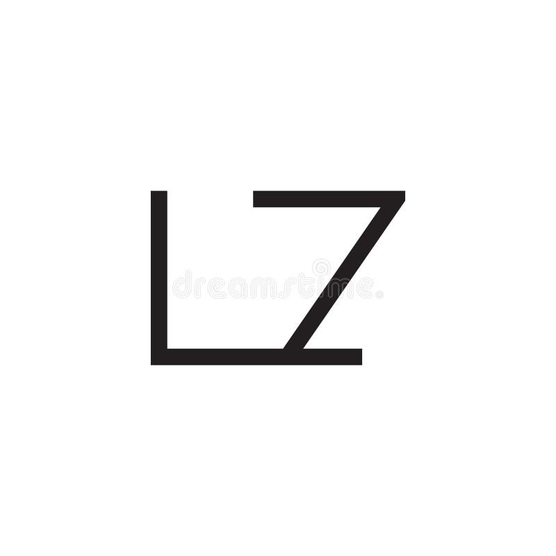 Icono Del Logotipo Del Vector De Letra Inicial De Lz Ilustración del ...