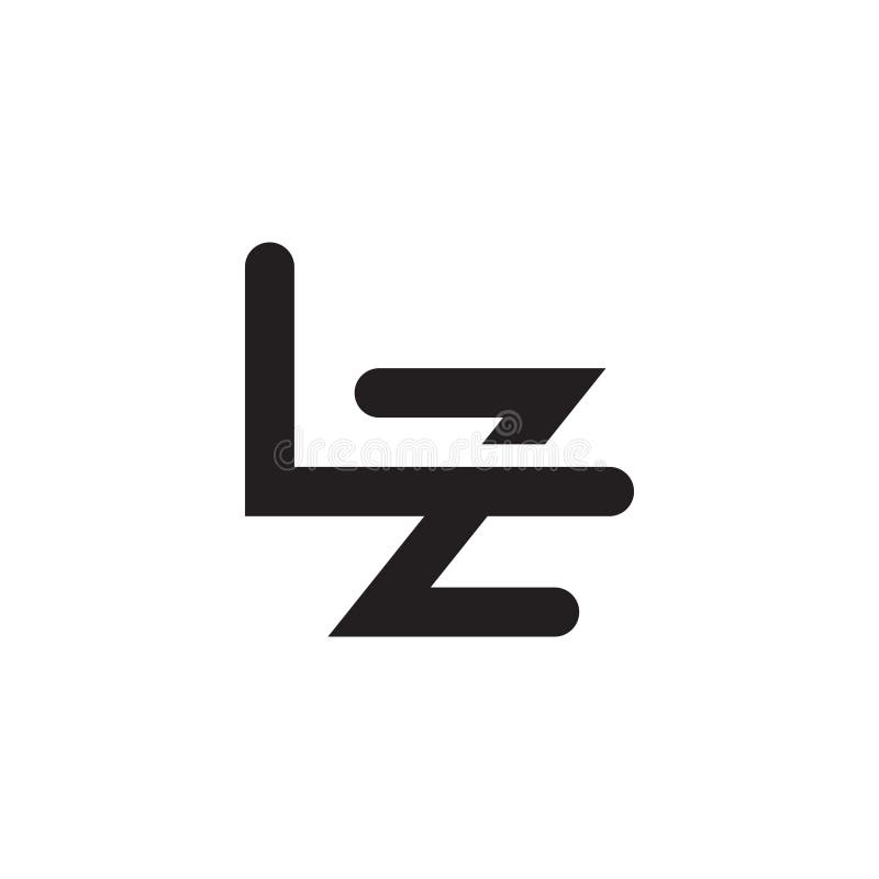 Icono Del Logotipo Del Vector De Letra Inicial De Lz Stock de ...