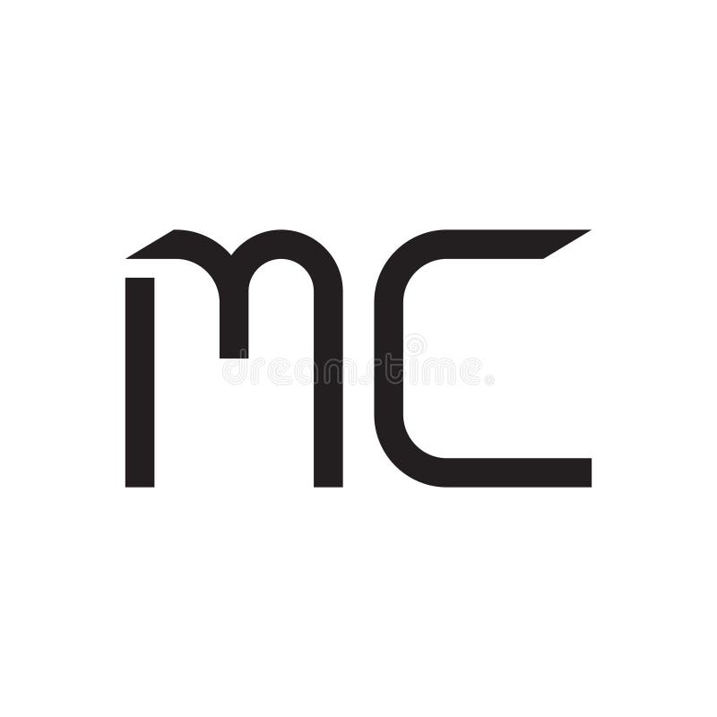 Icono Del Logotipo Del Vector De Letra Inicial De Mc Ilustración del ...
