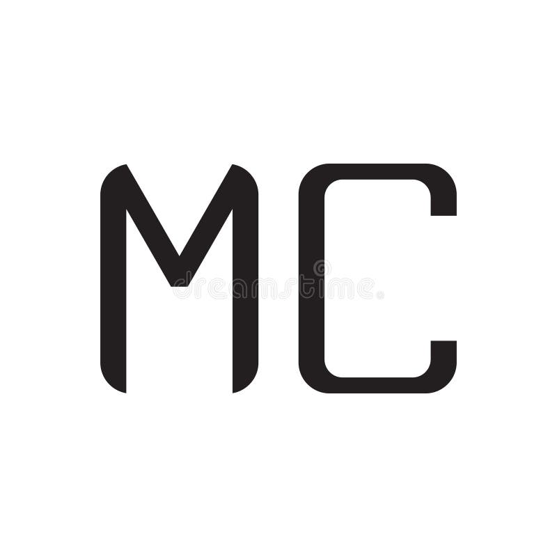 Icono Del Logotipo Del Vector De Letra Inicial De Mc Ilustración del ...