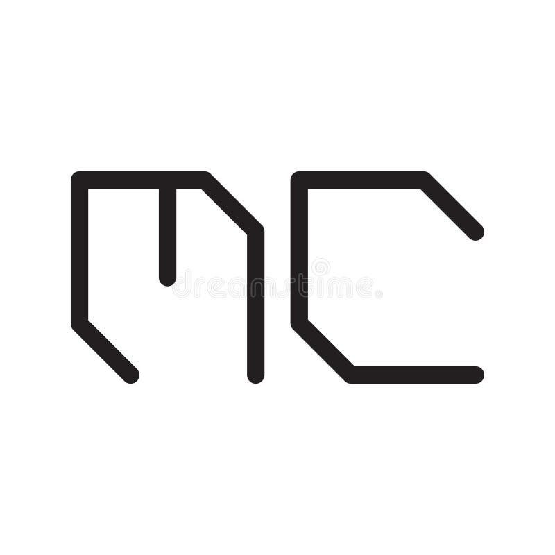 Icono Del Logotipo Del Vector De Letra Inicial De Mc Ilustración del ...