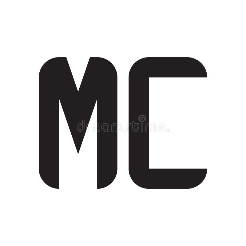 Icono Del Logotipo Del Vector De Letra Inicial De Mc Ilustración del ...