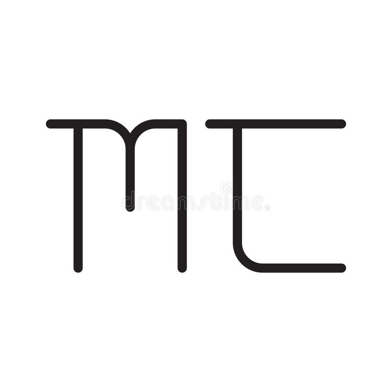 Icono Del Logotipo Del Vector De Letra Inicial De Mc Ilustración del ...