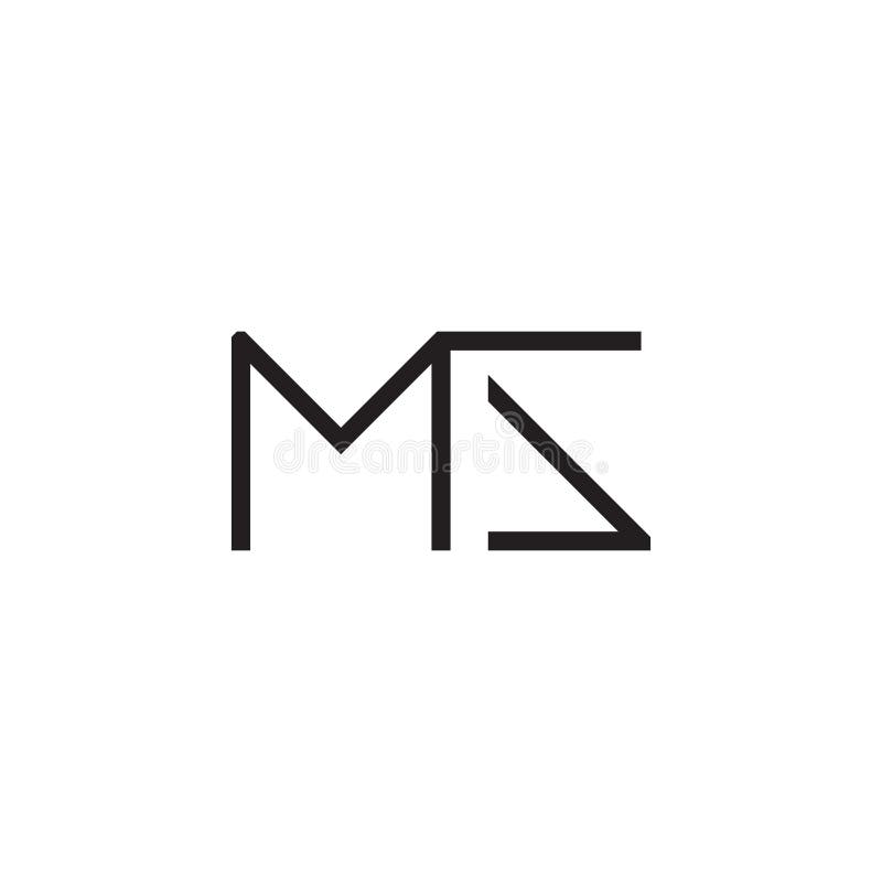 Icono Del Logotipo Del Vector De Letra Inicial De Ms Ilustración del ...