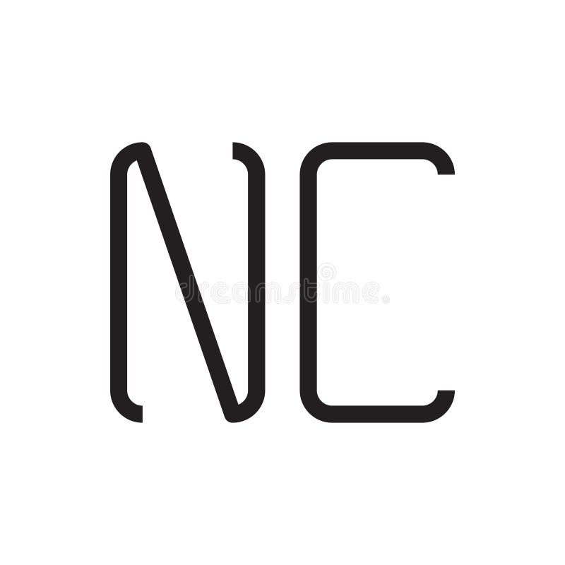 Icono Del Logotipo Del Vector De Letra Inicial De Nc Ilustración del ...