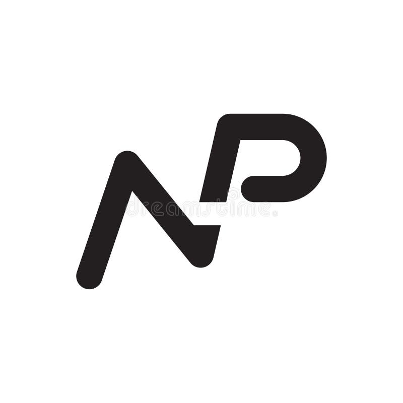 Icono Del Logotipo Del Vector De Letra Inicial De Np Ilustración del ...