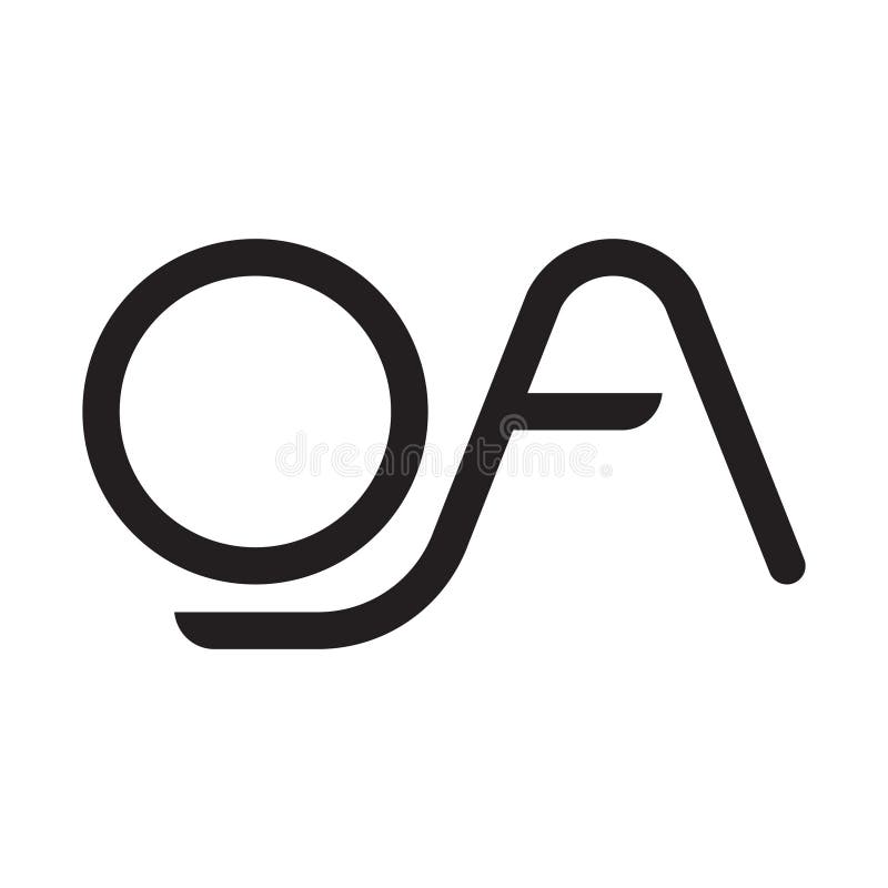 Icono Del Logotipo Del Vector De Letra Inicial De Oa Ilustración del ...