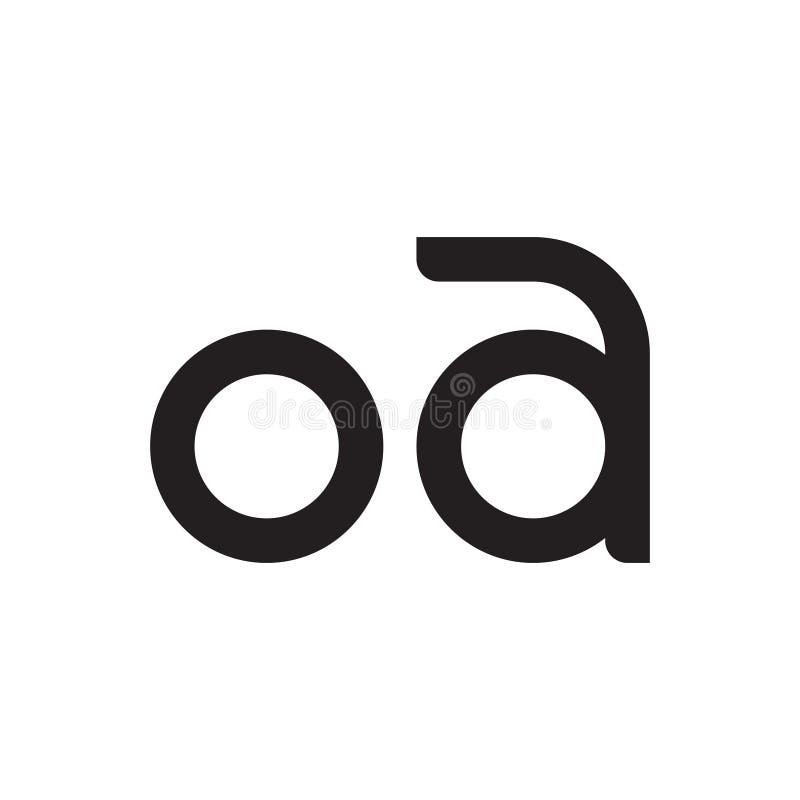 Icono Del Logotipo Del Vector De Letra Inicial De Oa Ilustración del ...