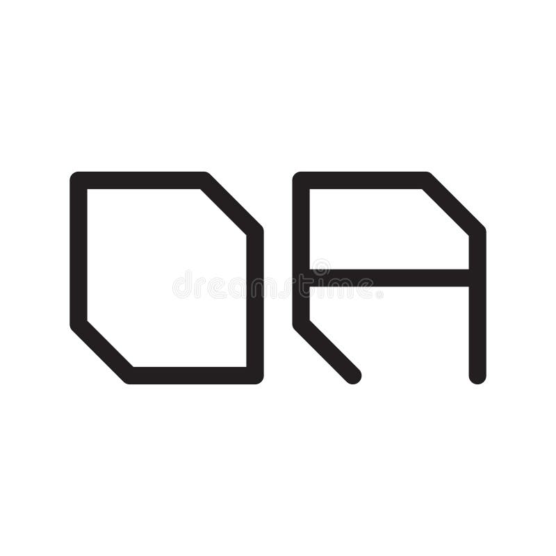 Icono Del Logotipo Del Vector De Letra Inicial De Oa Ilustración del ...