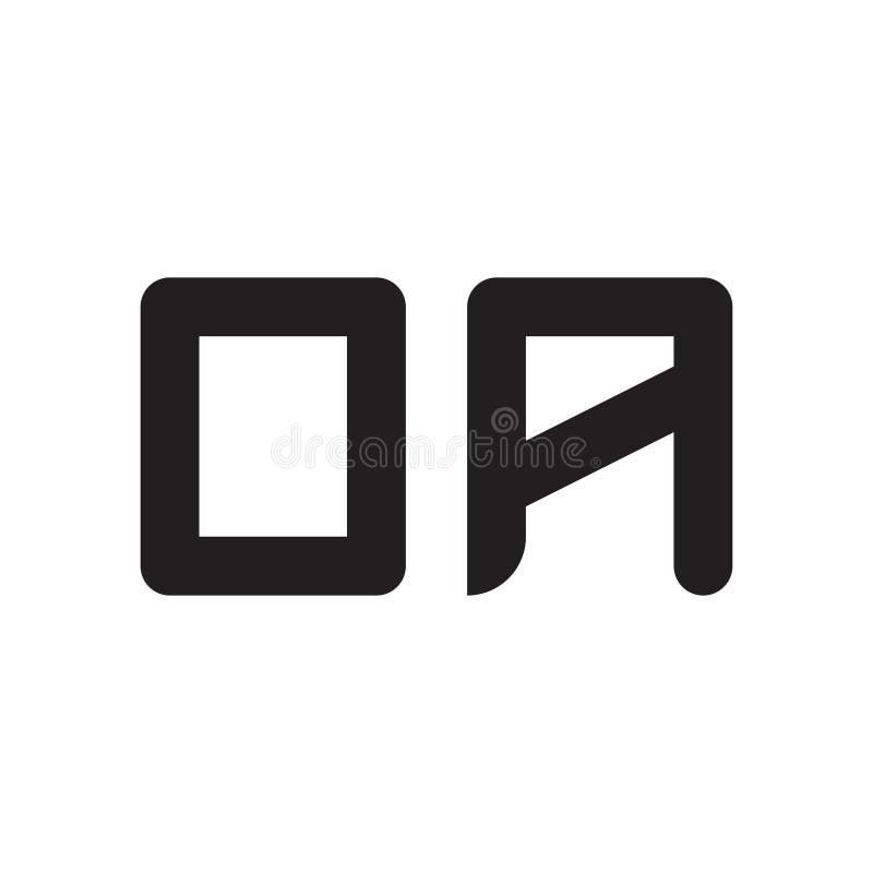 Icono Del Logotipo Del Vector De Letra Inicial De Oa Ilustración del ...