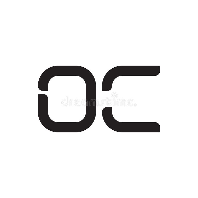 Icono Del Logotipo Del Vector De Letra Inicial De Oc Ilustración del ...