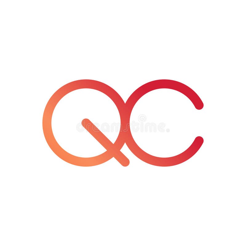 Icono Del Logotipo Del Vector De Letra Inicial De Qc Ilustración del ...