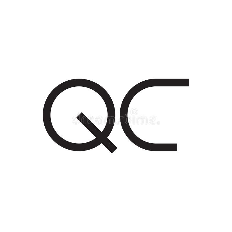 Icono Del Logotipo Del Vector De Letra Inicial De Qc Ilustración del ...