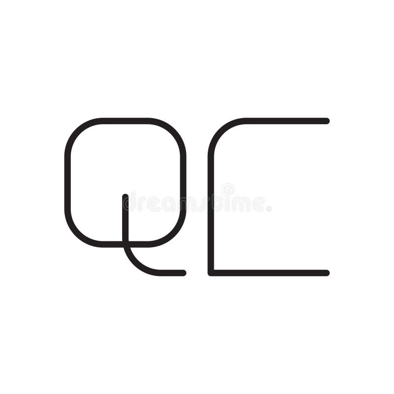 Icono Del Logotipo Del Vector De Letra Inicial De Qc Ilustración del ...
