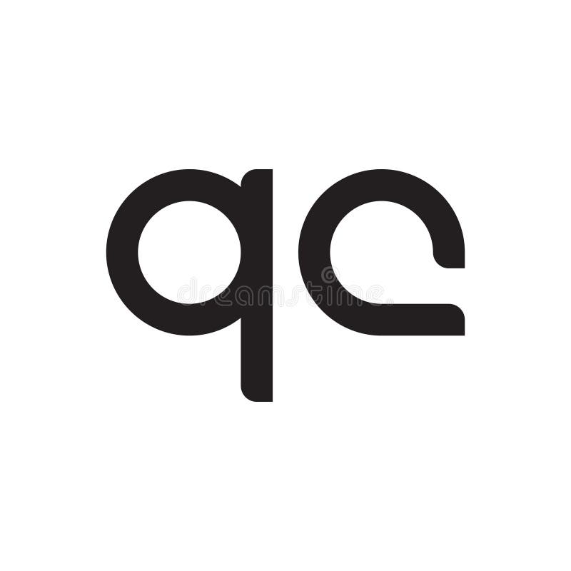 Icono Del Logotipo Del Vector De Letra Inicial De Qc Ilustración del ...