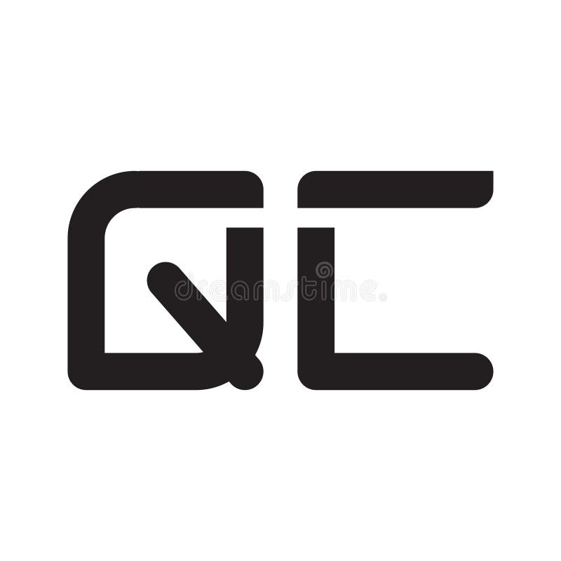 Icono Del Logotipo Del Vector De Letra Inicial De Qc Ilustración del ...