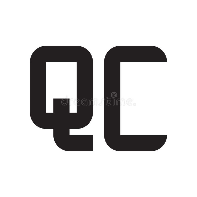 Icono Del Logotipo Del Vector De Letra Inicial De Qc Ilustración del ...