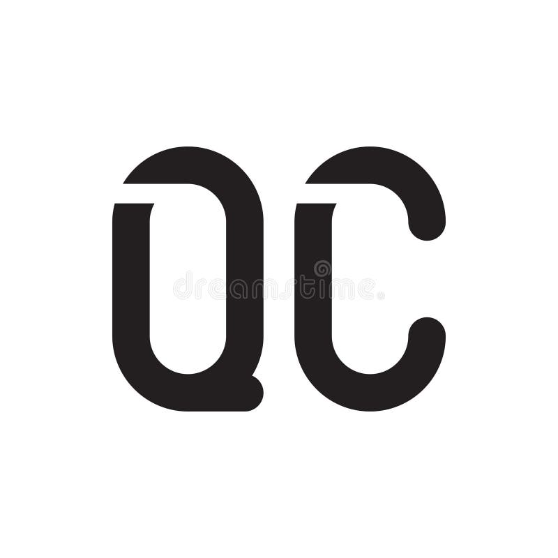 Icono Del Logotipo Del Vector De Letra Inicial De Qc Ilustración del ...