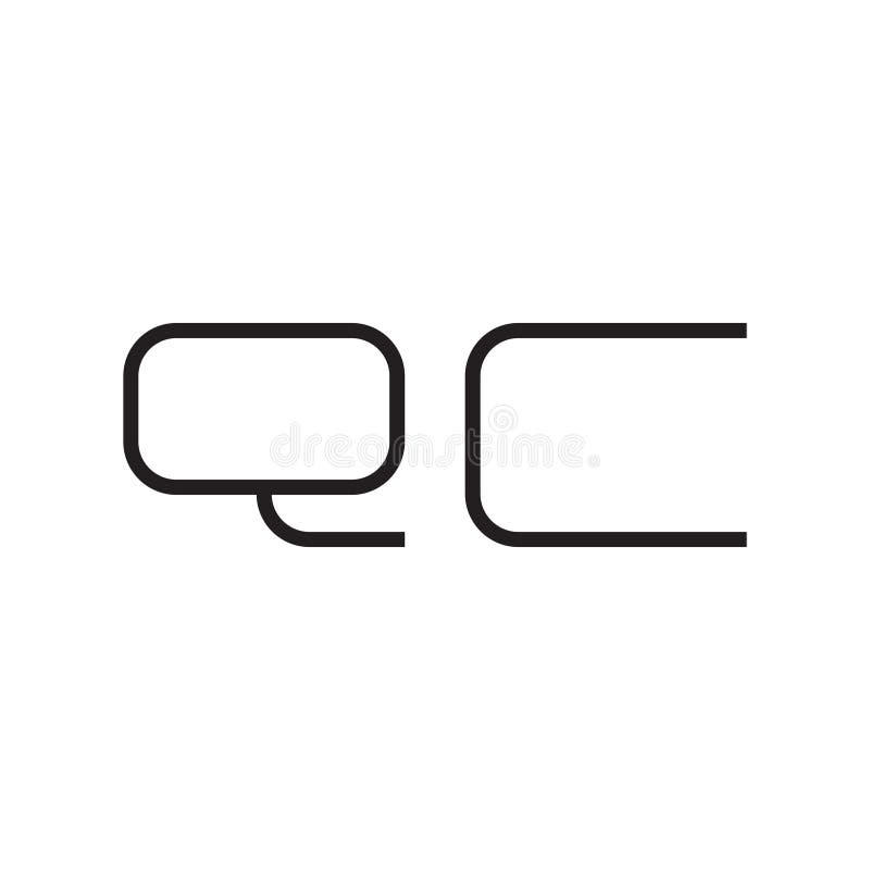 Icono Del Logotipo Del Vector De Letra Inicial De Qc Ilustración del ...