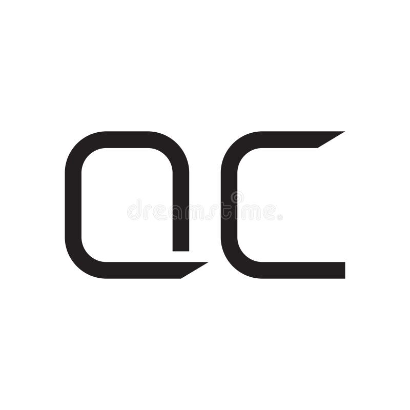 Icono Del Logotipo Del Vector De Letra Inicial De Qc Ilustración del ...