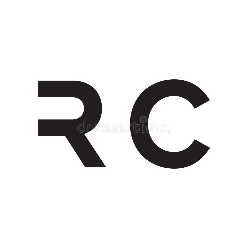 Icono Del Logotipo Del Vector De Letra Inicial De Rc Ilustración del ...