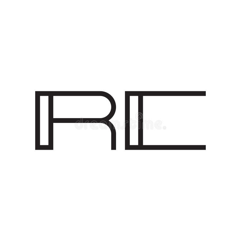 Icono Del Logotipo Del Vector De Letra Inicial De Rc Ilustración del ...