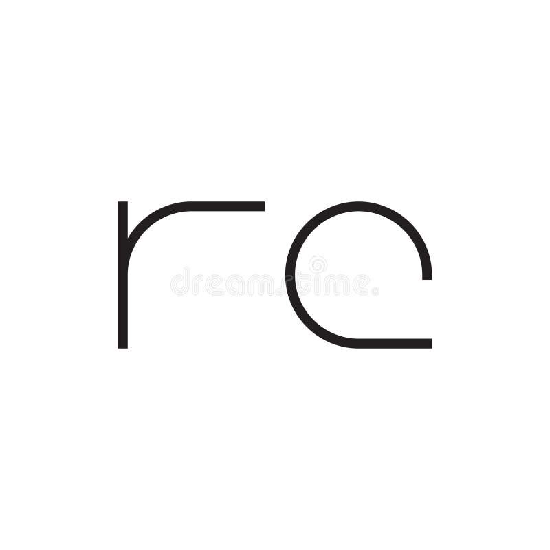 Icono Del Logotipo Del Vector De Letra Inicial De Rc Ilustración del ...