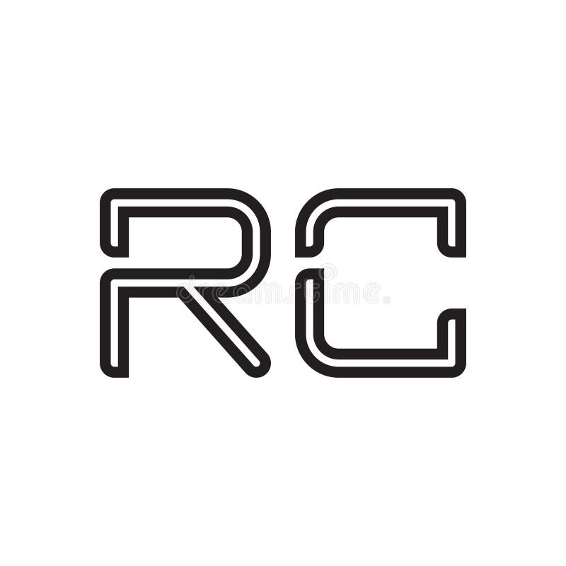 Icono Del Logotipo Del Vector De Letra Inicial De Rc Ilustración del ...