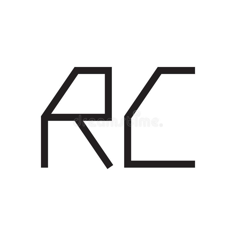 Icono Del Logotipo Del Vector De Letra Inicial De Rc Ilustración del ...
