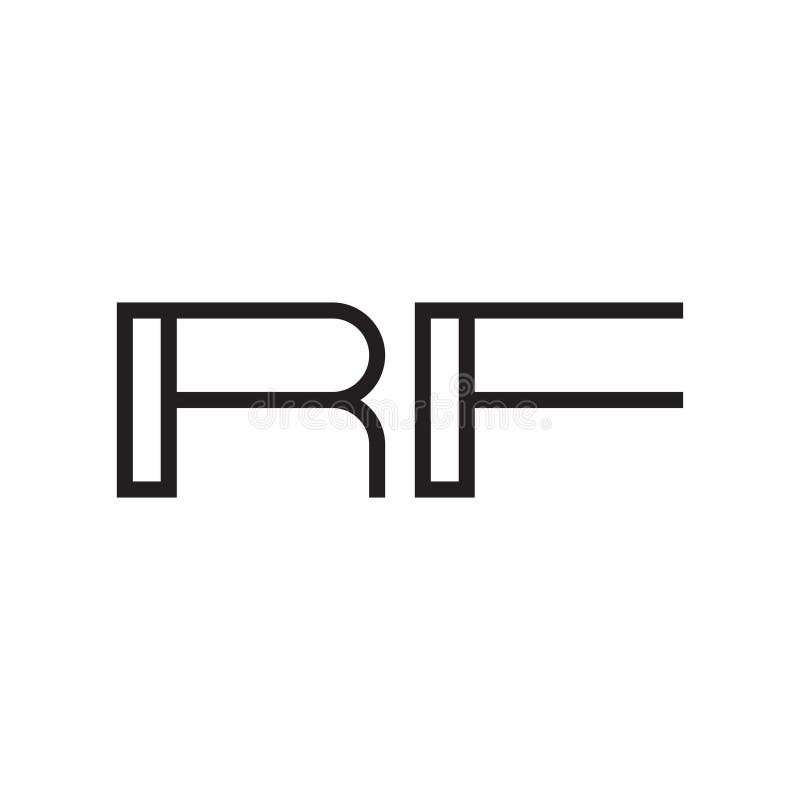 Icono Del Logotipo Del Vector De Letra Inicial De Rf Ilustración del ...