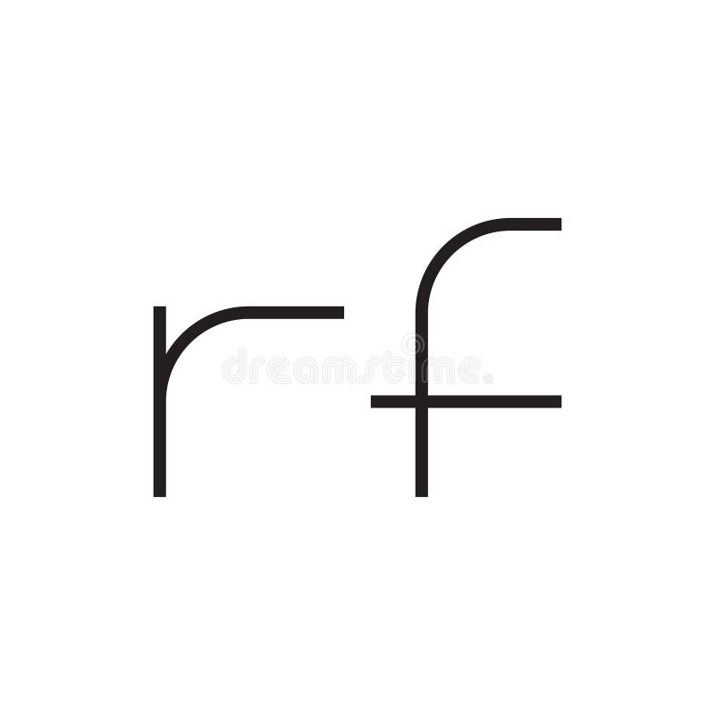 Icono Del Logotipo Del Vector De Letra Inicial De Rf Ilustración del ...