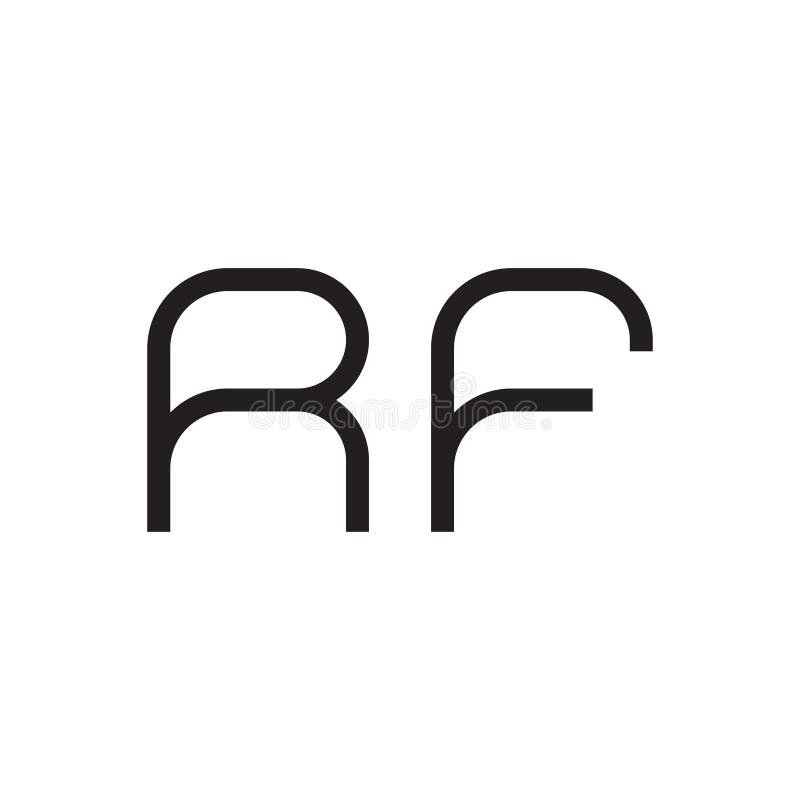 Icono Del Logotipo Del Vector De Letra Inicial De Rf Ilustración del ...