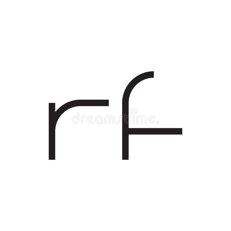 Icono Del Logotipo Del Vector De Letra Inicial De Rf Ilustración del ...