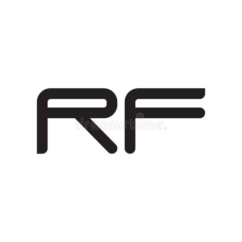 Icono Del Logotipo Del Vector De Letra Inicial De Rf Ilustración del ...