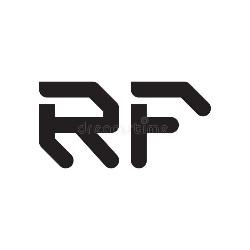 Icono Del Logotipo Del Vector De Letra Inicial De Rf Ilustración del ...