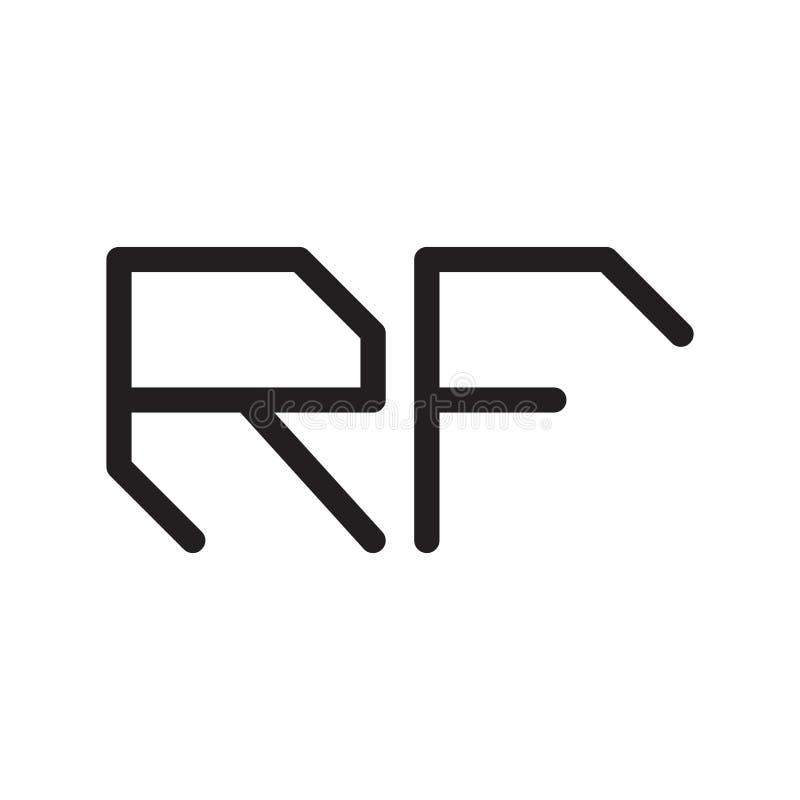 Icono Del Logotipo Del Vector De Letra Inicial De Rf Ilustración del ...
