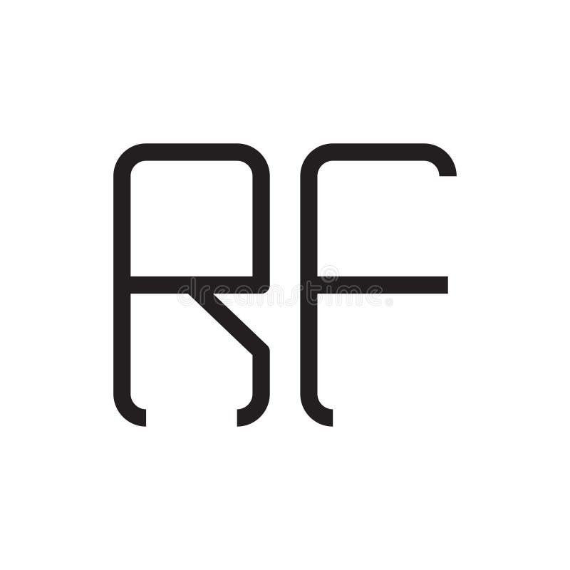 Icono Del Logotipo Del Vector De Letra Inicial De Rf Ilustración del ...